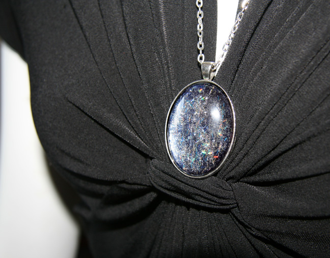 Hologram Necklace Sparkly Midnight Jewelry Ooak on Luulla